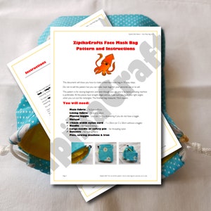 Easy Drawstring Mask Bag PDF Pattern - Etsy