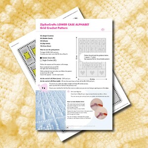 Easy Crochet LOWERCASE ALPHABET Grid Crochet PDF Pattern Sampler ...