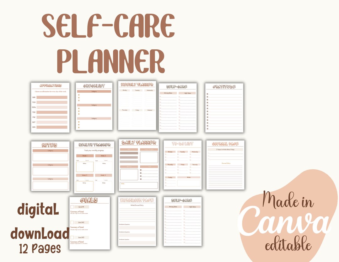 Selfcare Journal Printable | Self Loveprintables | Affirmation ...
