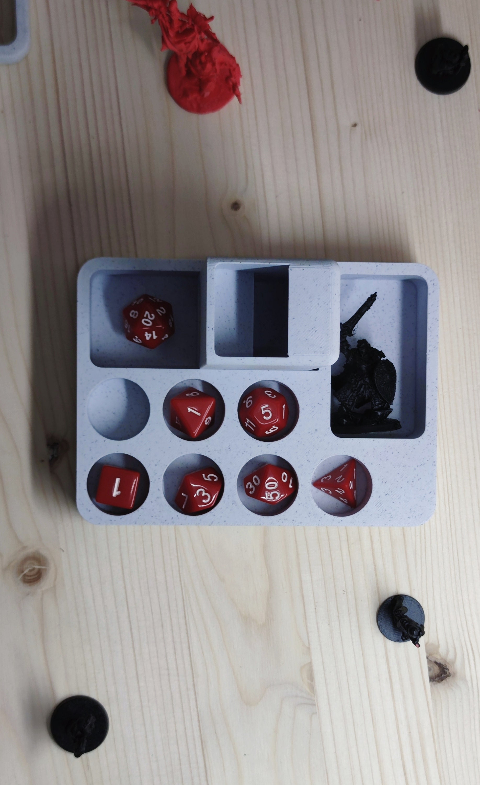 3D STL FILE Minimalist Dice Tower Storage for Dice and Mini supportless ...