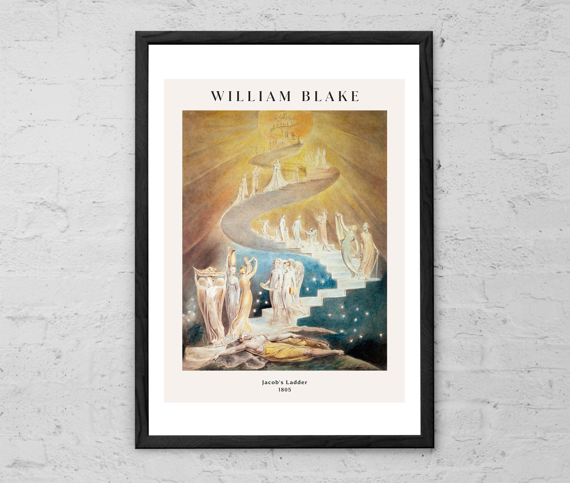 William Blake Jacob's Ladder Fine Art Print - Etsy