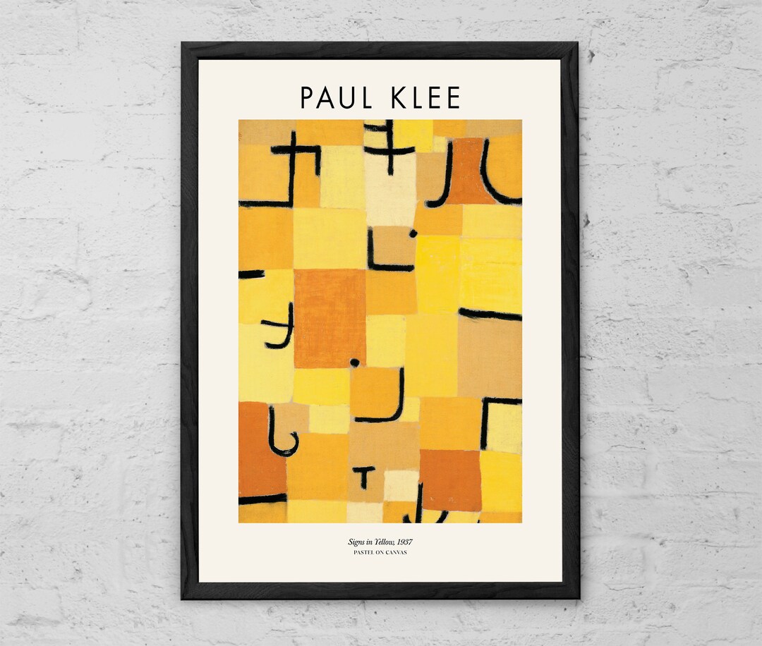 Paul Klee Art Print: Signs in Yellow, Abstract Modernism Wall Decor - Etsy