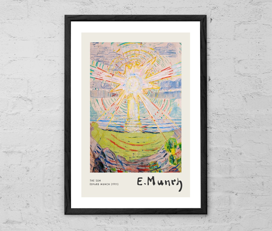 The Sun - Edvard Munch - Fine Art Print - Edvard Munch Print - Munch ...