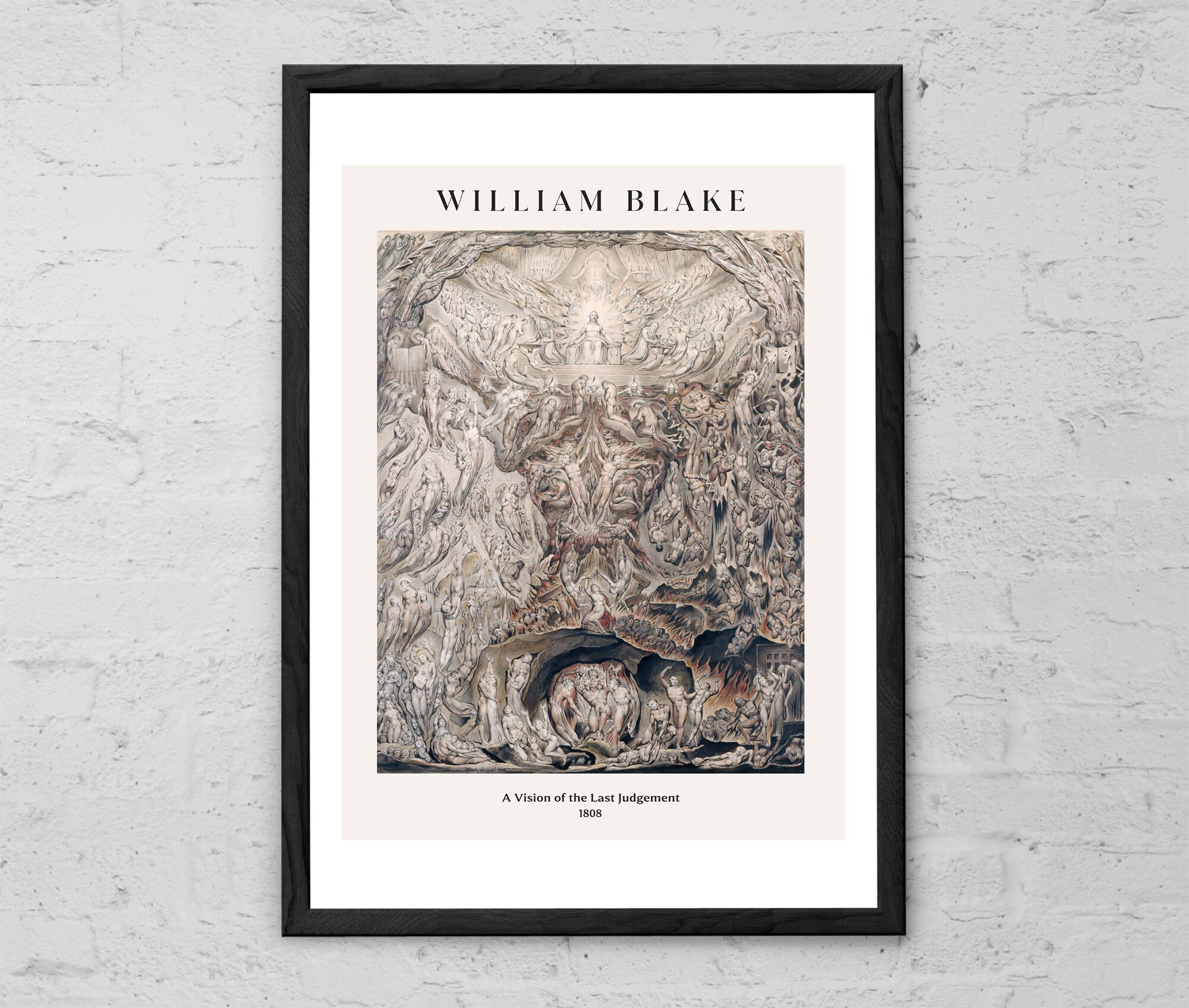 William Blake 'last Judgement' Art Print: Visionary Romanticism Wall ...