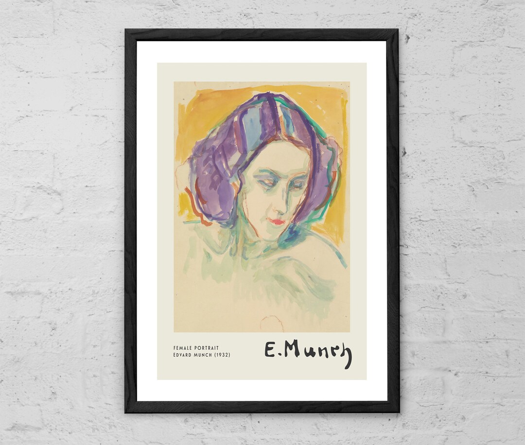 Female Portrait - Edvard Munch - Fine Art Print - Modern Home Decor ...
