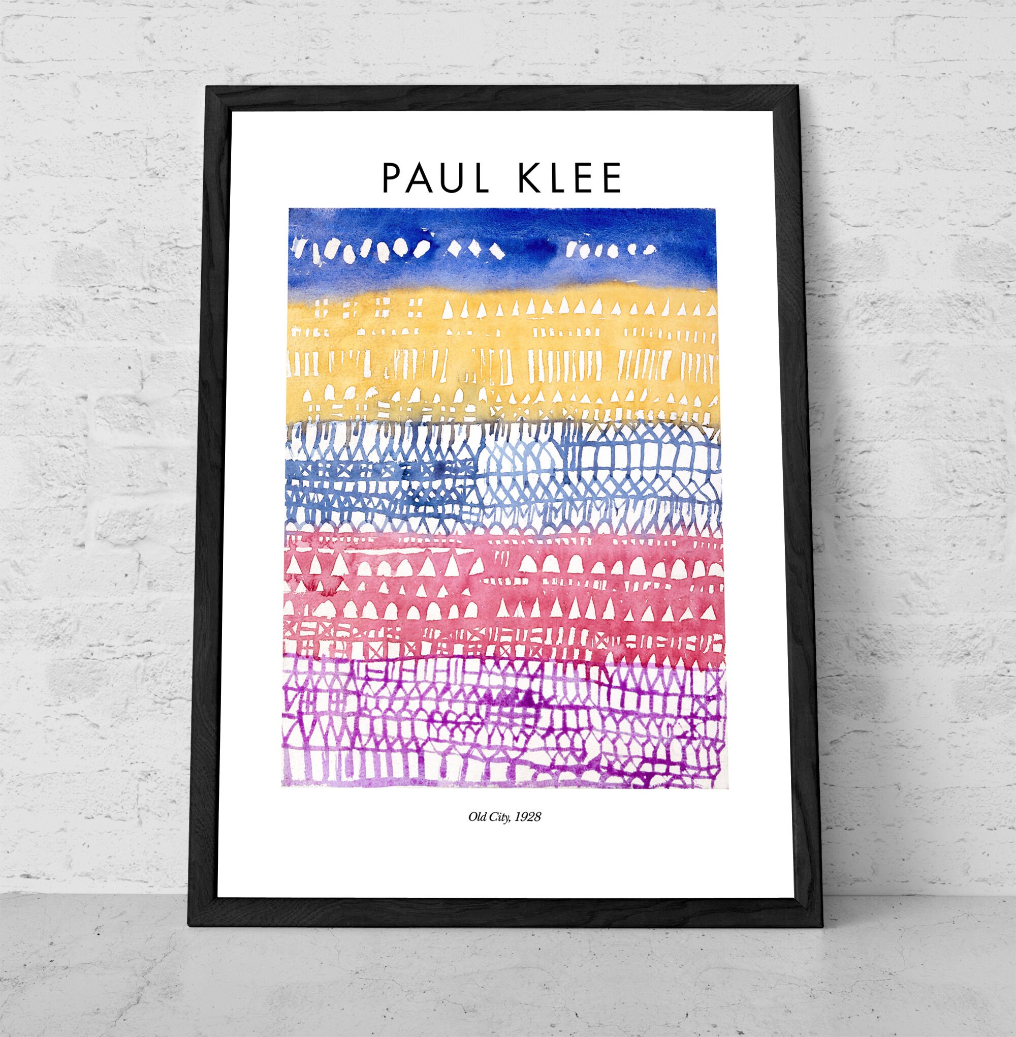 Paul Klee Old City Watercolor Painting Fine Art Print Modern Home Decor ...