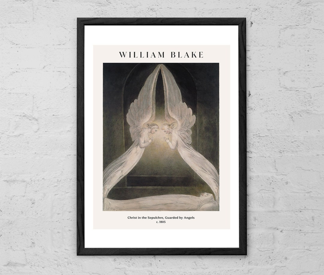 William Blake - Christ in the Sepulchre, Guarded by Angels - Art Print ...