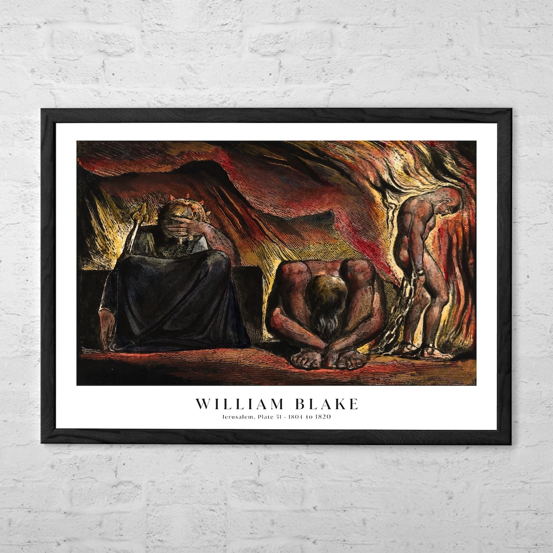 William Blake - Jerusalem - Plate 51 - Art Print - Visionary Painting ...