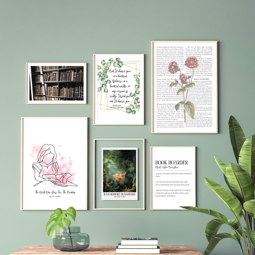 Bookish Gallery Wall Digital Download Printable Art - Etsy