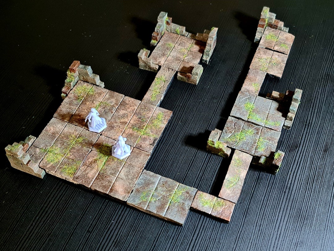Dungeons and Dragons Modular Tiles Mossy Dungeon From Foam - Etsy