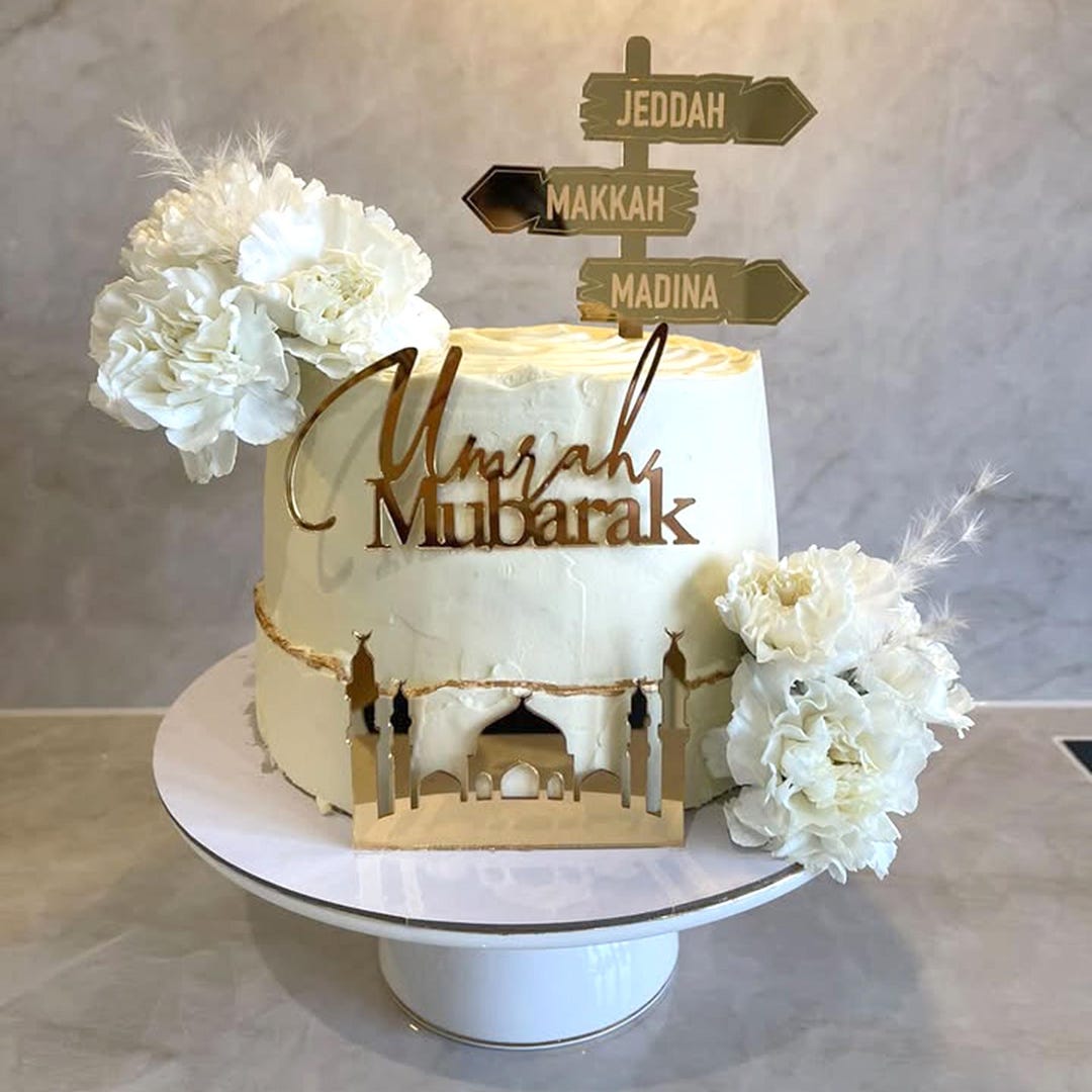Umrah Mubarak Caketopper - Umrah Mubarak - Umrah Cake - Umrah Cake ...