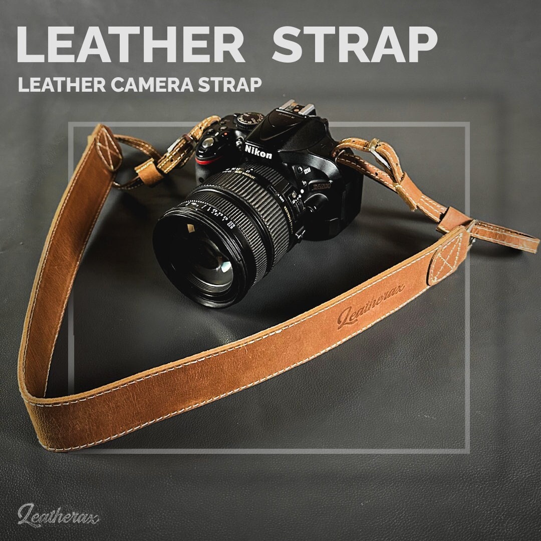 Leather Dual Camera Harness, Leather Camera Harness, Leather Camera Strap for Your Camera, Short ...