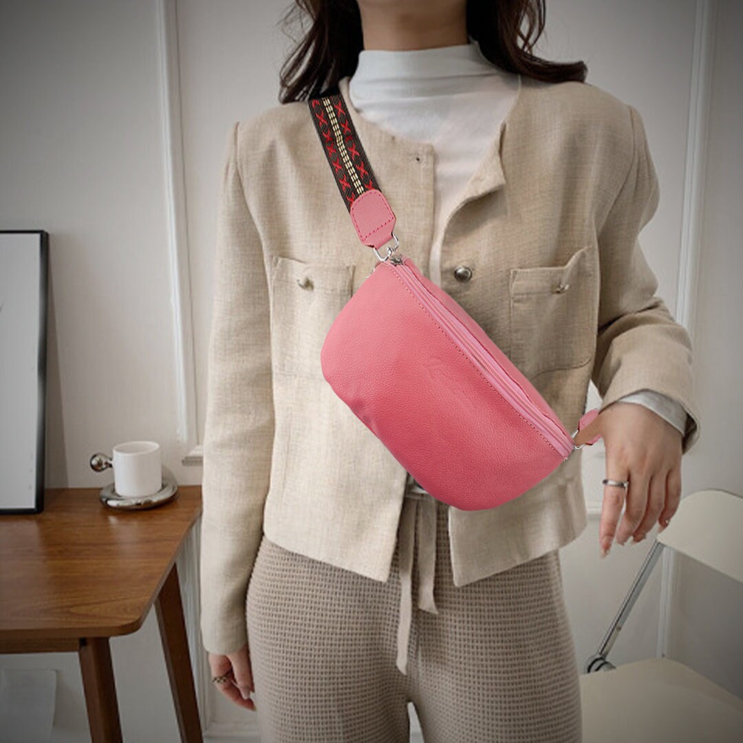 Leather Fanny Pack Crossbody Leather Bumbag Personalized Women Waist ...