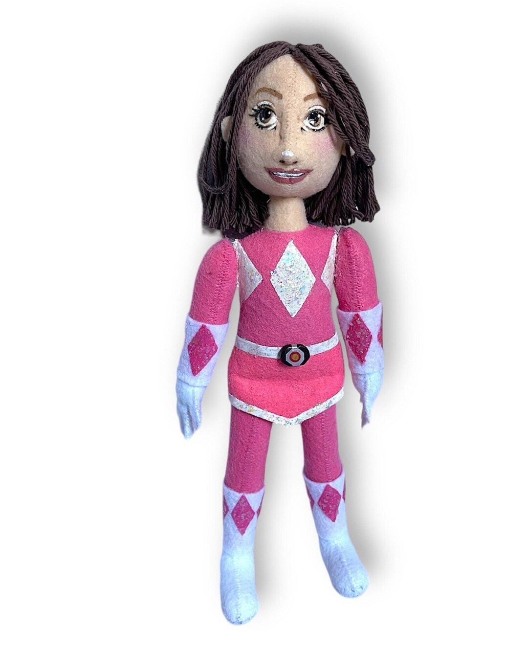 Pink Power Ranger Doll handmade - Etsy