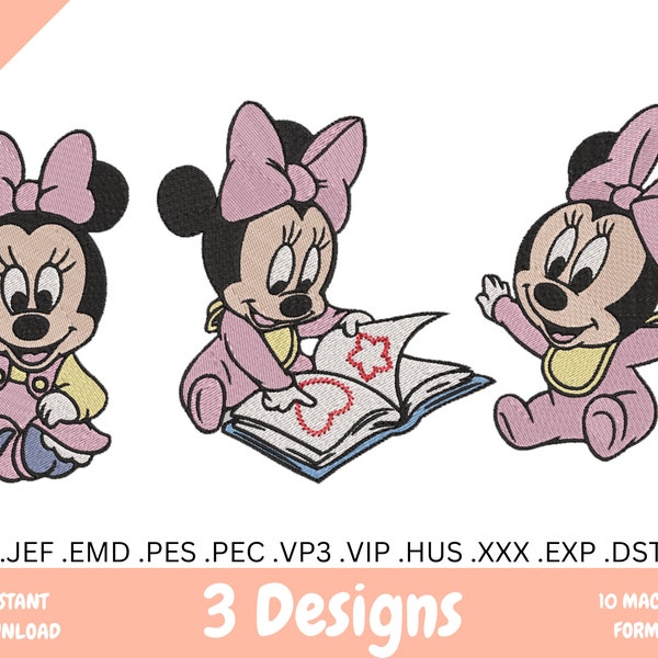 Minnie Mouse Embroidery Design - Etsy