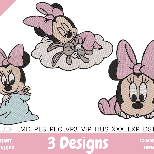 Minnie Mouse Embroidery Design - Etsy