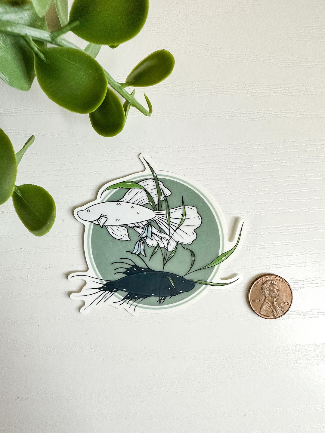 Beta Fish JJK Matte Floral Sticker - Etsy
