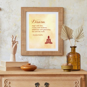 Printable Digital Wall Art, Inspirational Positive Quote, Buddha Quote ...