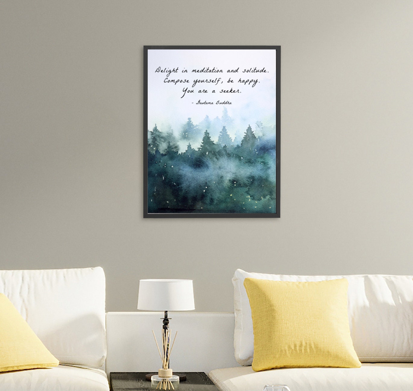 Printable Digital Wall Art, Inspirational Positive Quote, Mindfulness ...