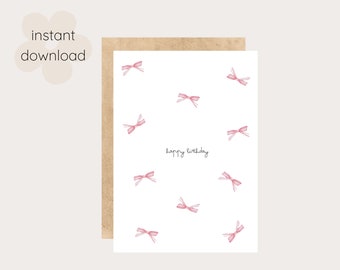 Happy Birthday Bow Girl Banner, Bow Party Decor, First Bow Birthday ...