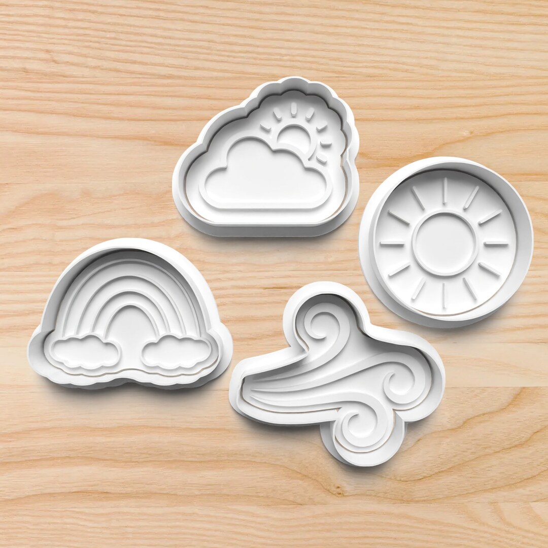 Weather Cookie Cutter Set: Rainbow, Sun, Cloud, Wind - Etsy