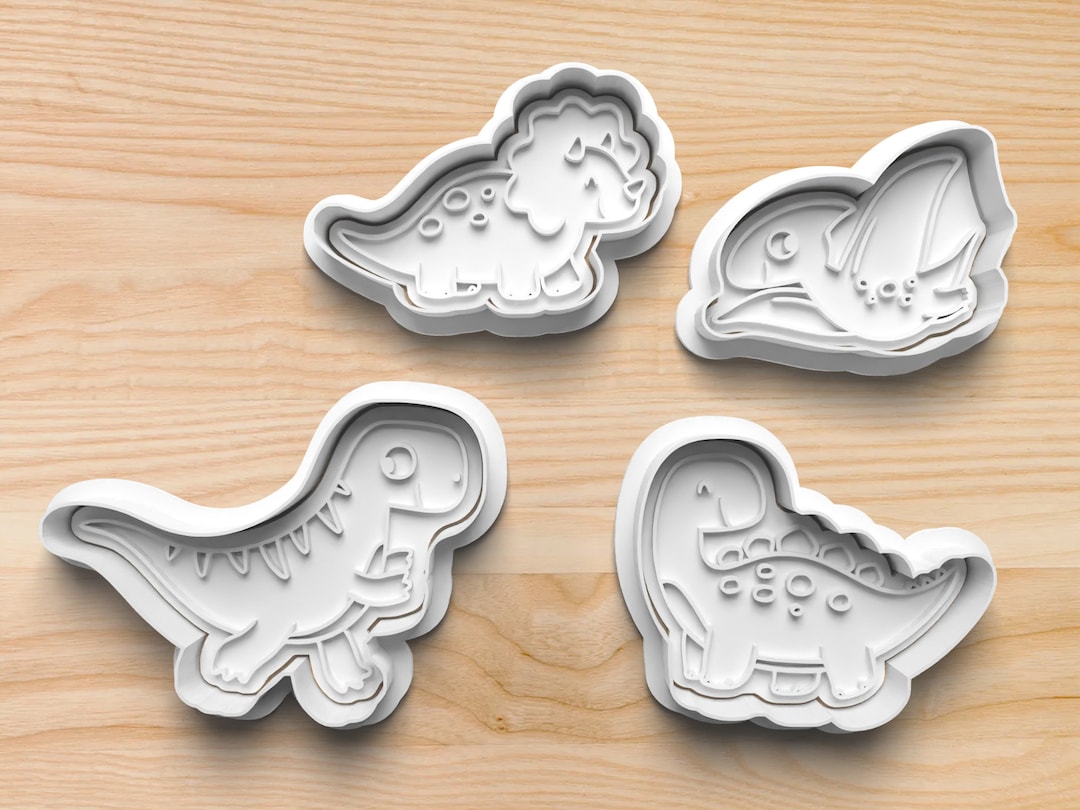 Dinosaur Cookie Cutters Animal Cookie Cutters Cute Dino Cookie Cutters ...