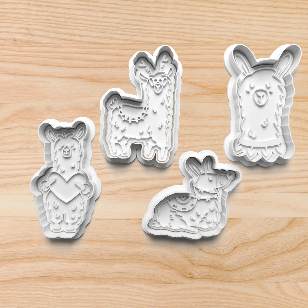 Alpaca Cookie Cutter Set – Cute Llama Stamp Shapes for Funny Baking ...