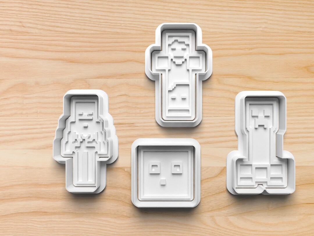 Blocky Character Cookie Cutters Pixel Cookie Cutters Kids Cookie ...