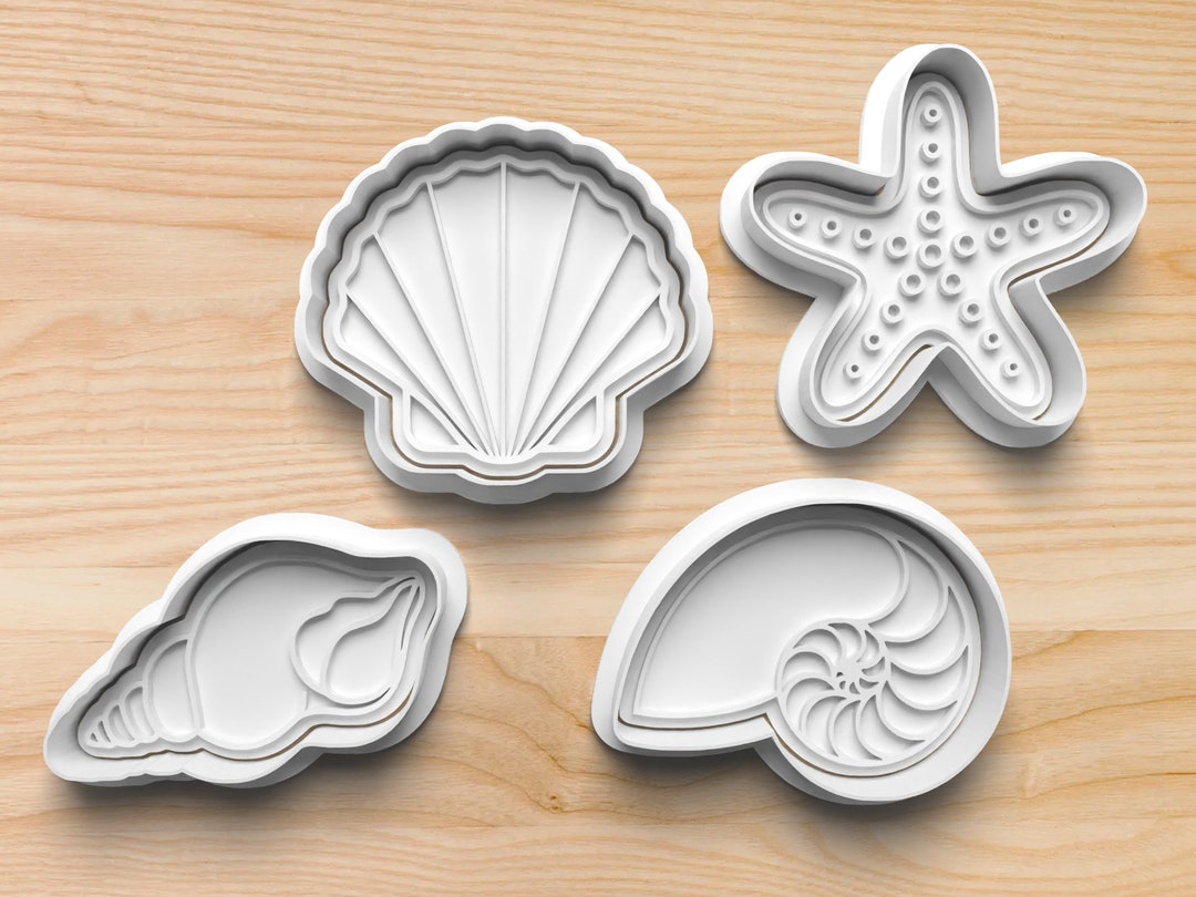 Seashell Cookie Cutters Starfish Cookie Cutter Beach - Etsy