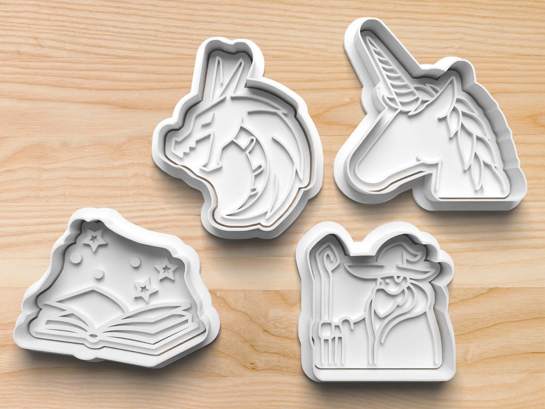 Fairy Tale Cookie Cutters Unicorn Cookie Cutter Wizard Cookie Cutter ...