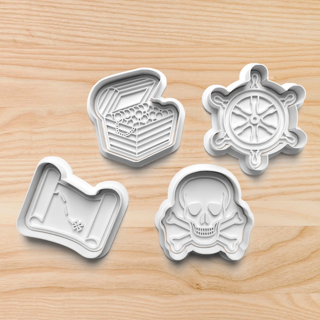 Pirate Cookie Cutters || Treasure Chest Cookie Cutter || Treasure Map ...