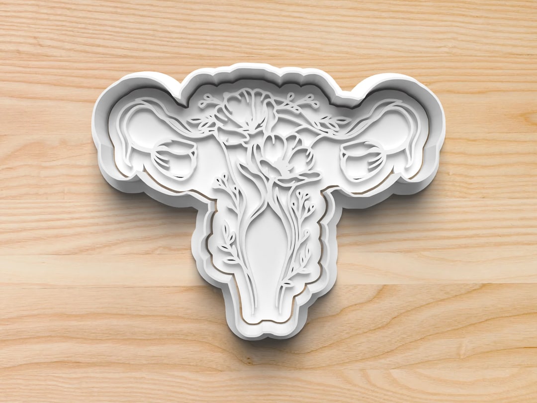 Flowery Uterus Cookie Cutter Feminist Clay Stamp for Baking Biscuits ...
