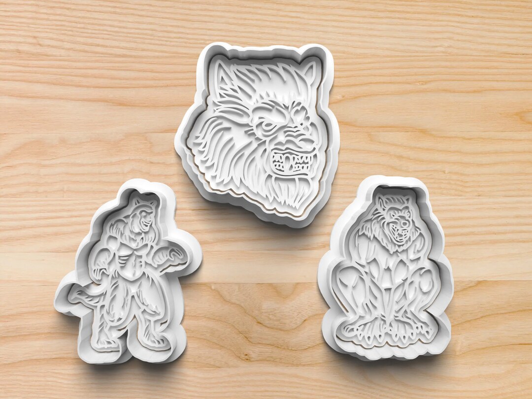 Werewolf Cookie Cutter Set: Halloween Baking, Horror Party Treats - Etsy