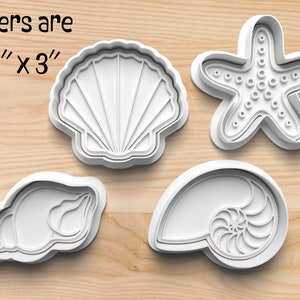 Seashell Cookie Cutters || Starfish Cookie Cutter || Beach Cookie ...