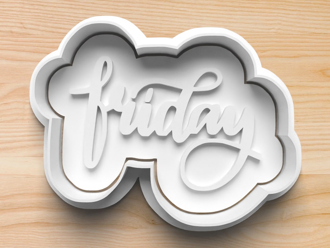 Friday Cookie Cutter TGIF Cookie Cutter Text Cookie Cutter Weekend ...