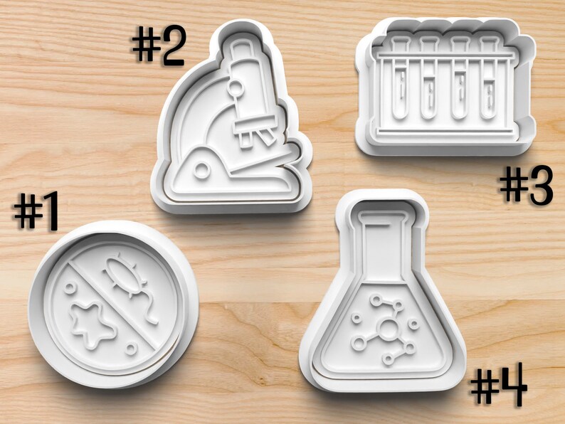 Science Cookie Cutters: Microscope, Beaker, Test Tubes - Etsy