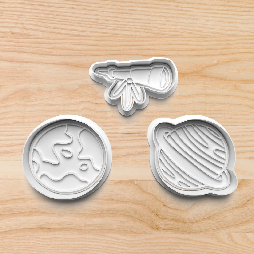 Planet Cookie Cutters: Astronomy Set, Earth, Saturn, Telescope - Etsy
