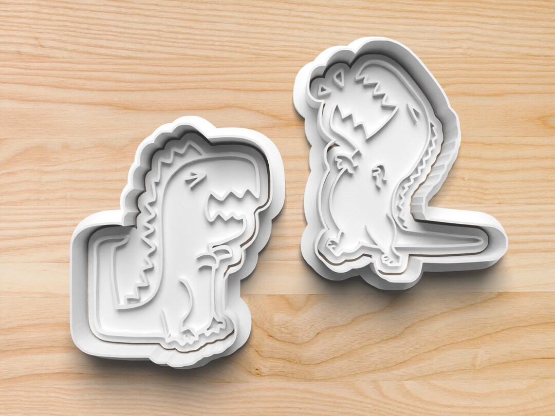 Dinosaur Cookie Cutter T-rex Cookie Cutter Roaring T-rex Cookie Cutter ...