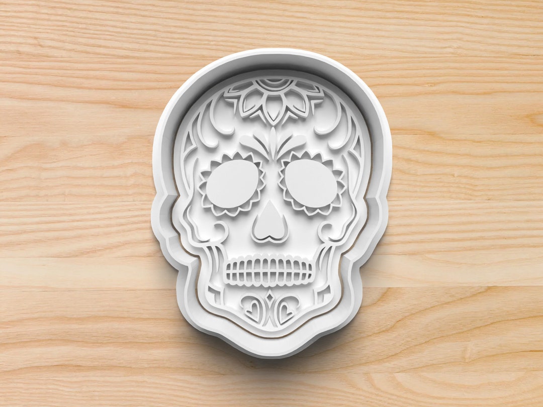Sugar Skull Cookie Cutter – Intricate Día De Los Muertos, Day of the ...