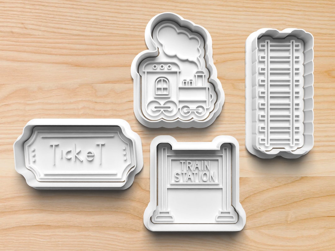 Train Cookie Cutters and Stamps Train Ticket Cookie Cutter - Etsy