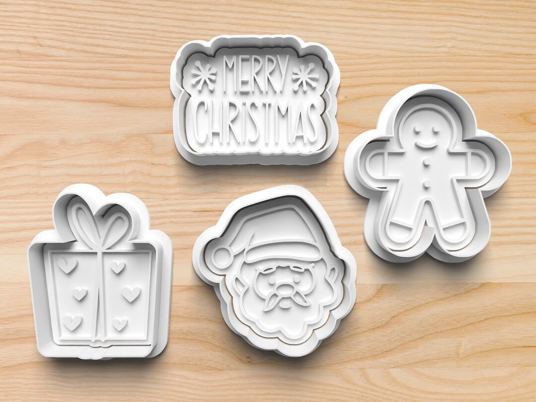 Christmas Cookie Cutters || Merry Christmas Cookie Cutter || Santa ...