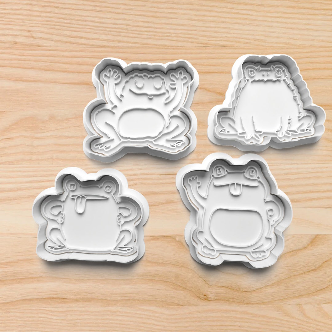 Frog Cookie Cutter Set || Cute Frog Cookie Cutters || Frog Tongue ...