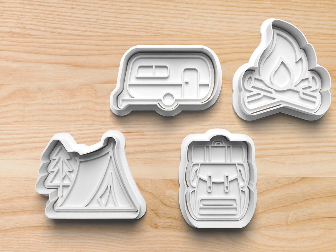 Camping Theme Cookie Cutters Tent RV Campfire Backpacking Bag Cutter - Etsy
