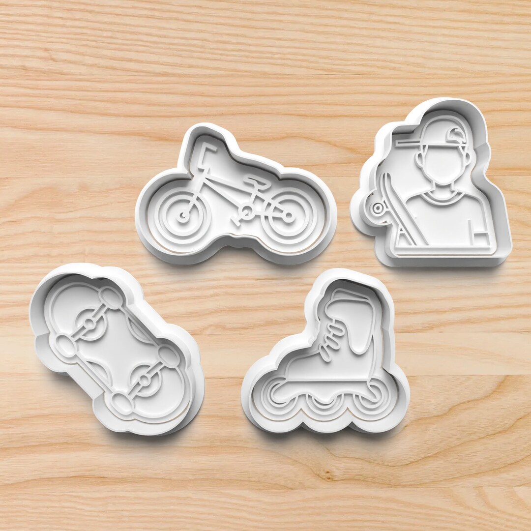 Extreme Sports Cookie Cutter Set – Skateboard, BMX, Rollerblade and ...