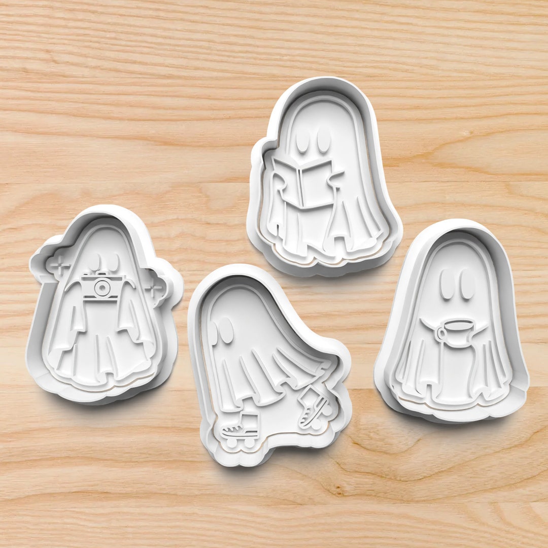 Halloween Ghost Cookie Cutters: Selfie, Cozy, Reading Ghosts - Etsy