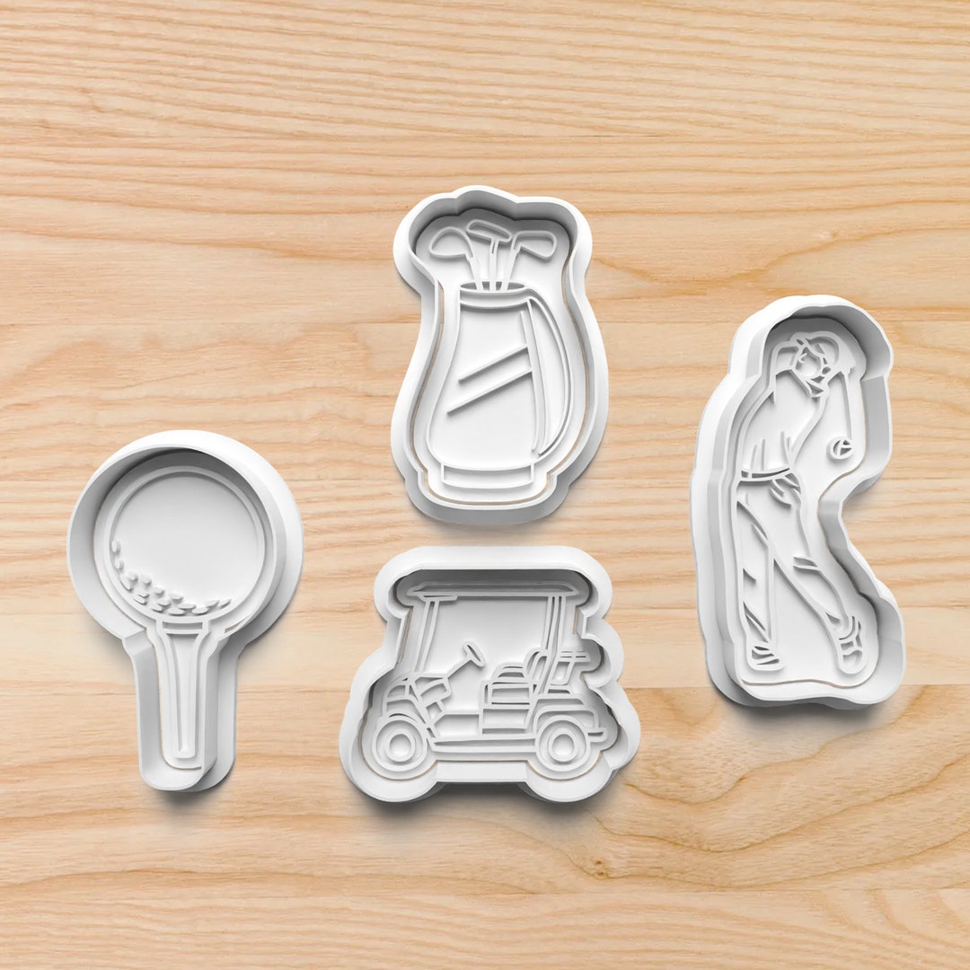 Golf Cookie Cutters: Bag, Swing, Cart, Tee - Sports Theme (2PC Set) - Etsy