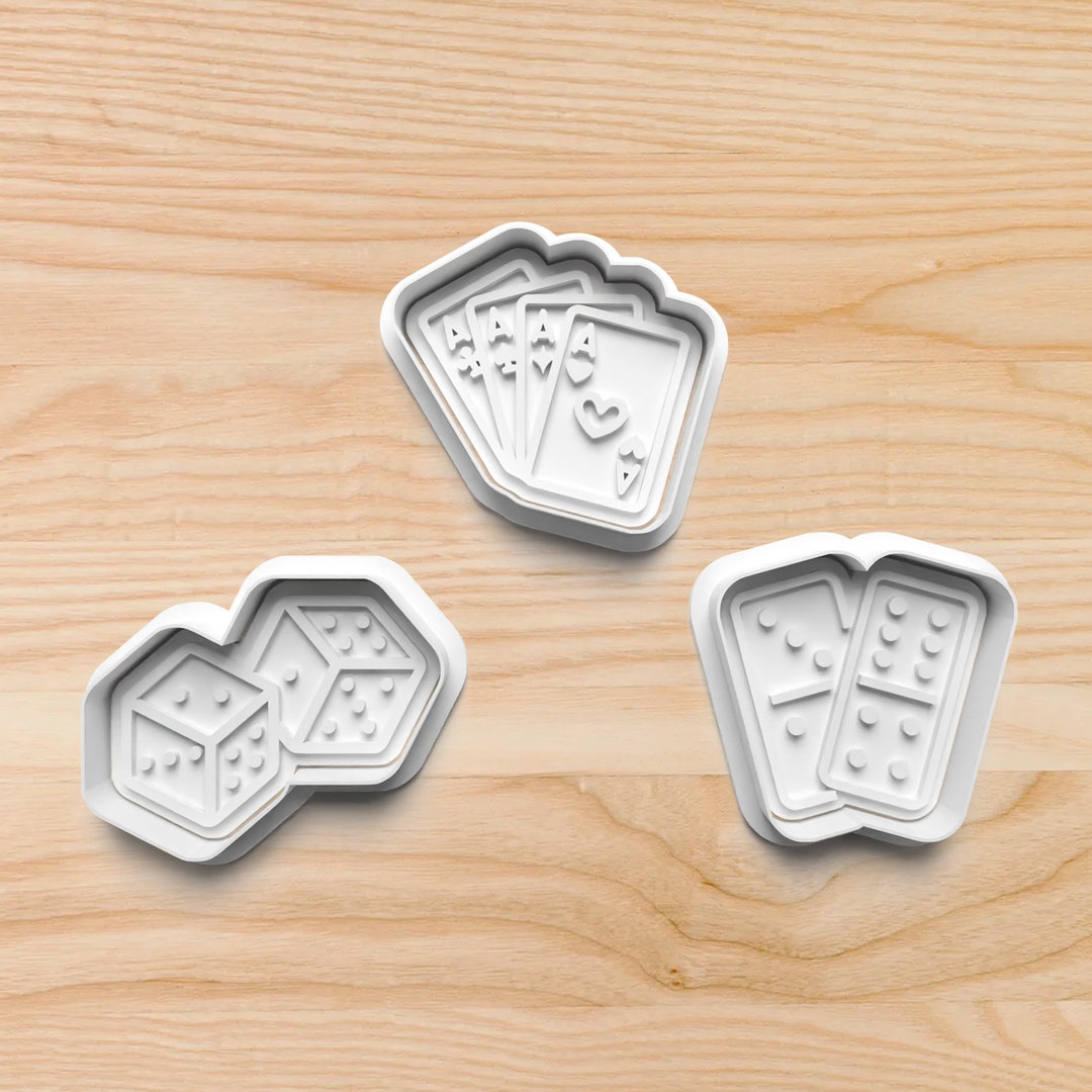 Game Night Cookie Cutters: Dice, Dominoes, Cards - Etsy