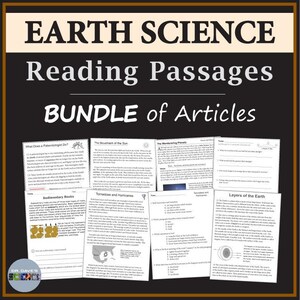 Earth Science Reading Comprehension Passages and Questions - Etsy