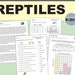 Reptiles Reading Comprehension, Graphs and Tables, Activities ...