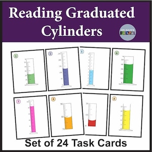 Graduated Cylinder Task Cards - Etsy